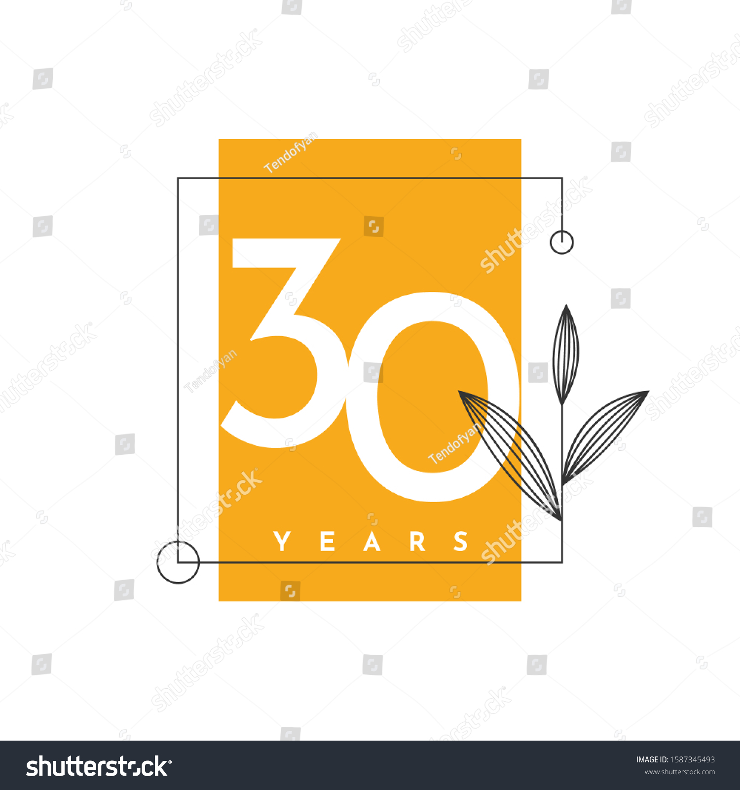 30 Years Design Template Vector Illustration 库存矢量图（免版税）1587345493 ...