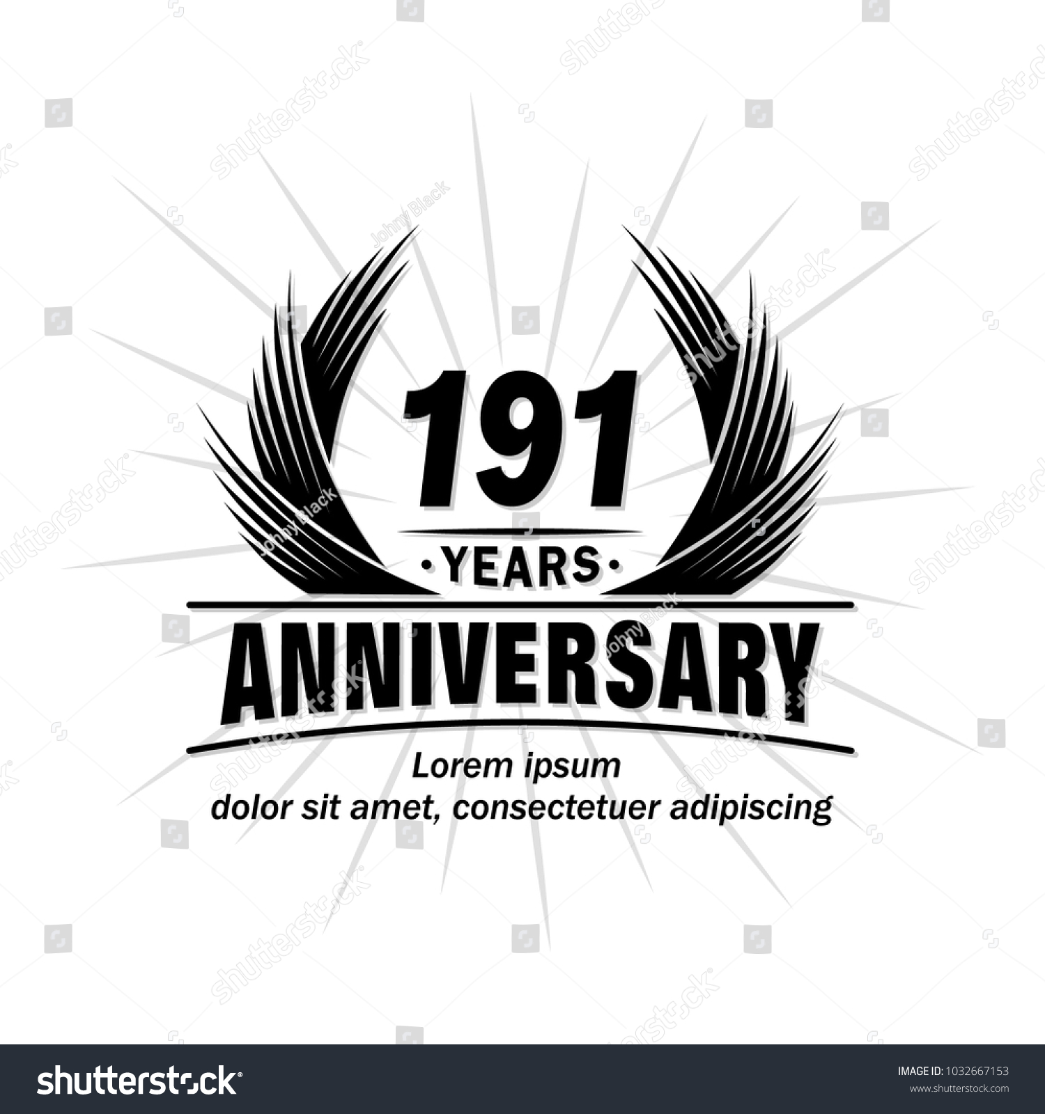 191 Years Vector Illustration Template: เวกเตอร์สต็อก (ปลอดค่าลิขสิทธิ์ ...