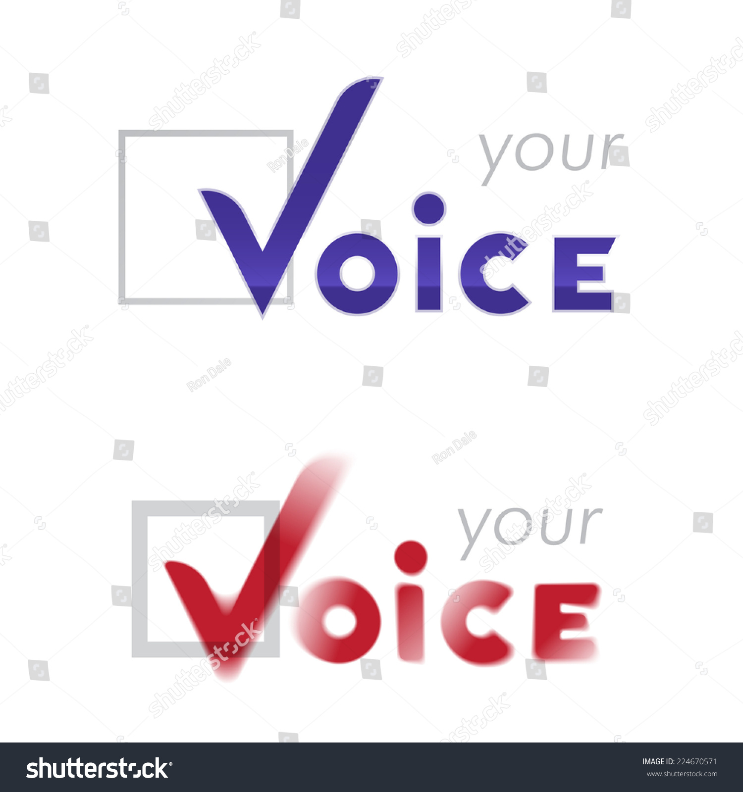 Your Voice Checkbox Icon Stock Vector (Royalty Free) 224670571 ...