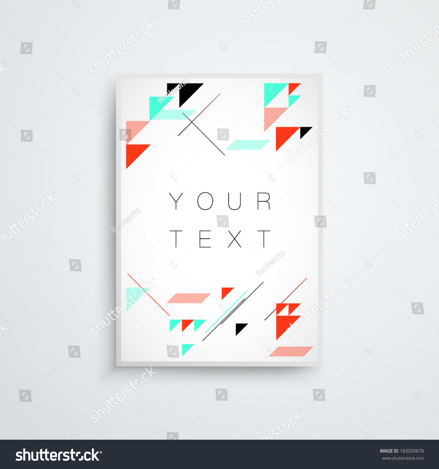 A4 A3 Format Frame Design Text: vector de stock (libre de regalías ...