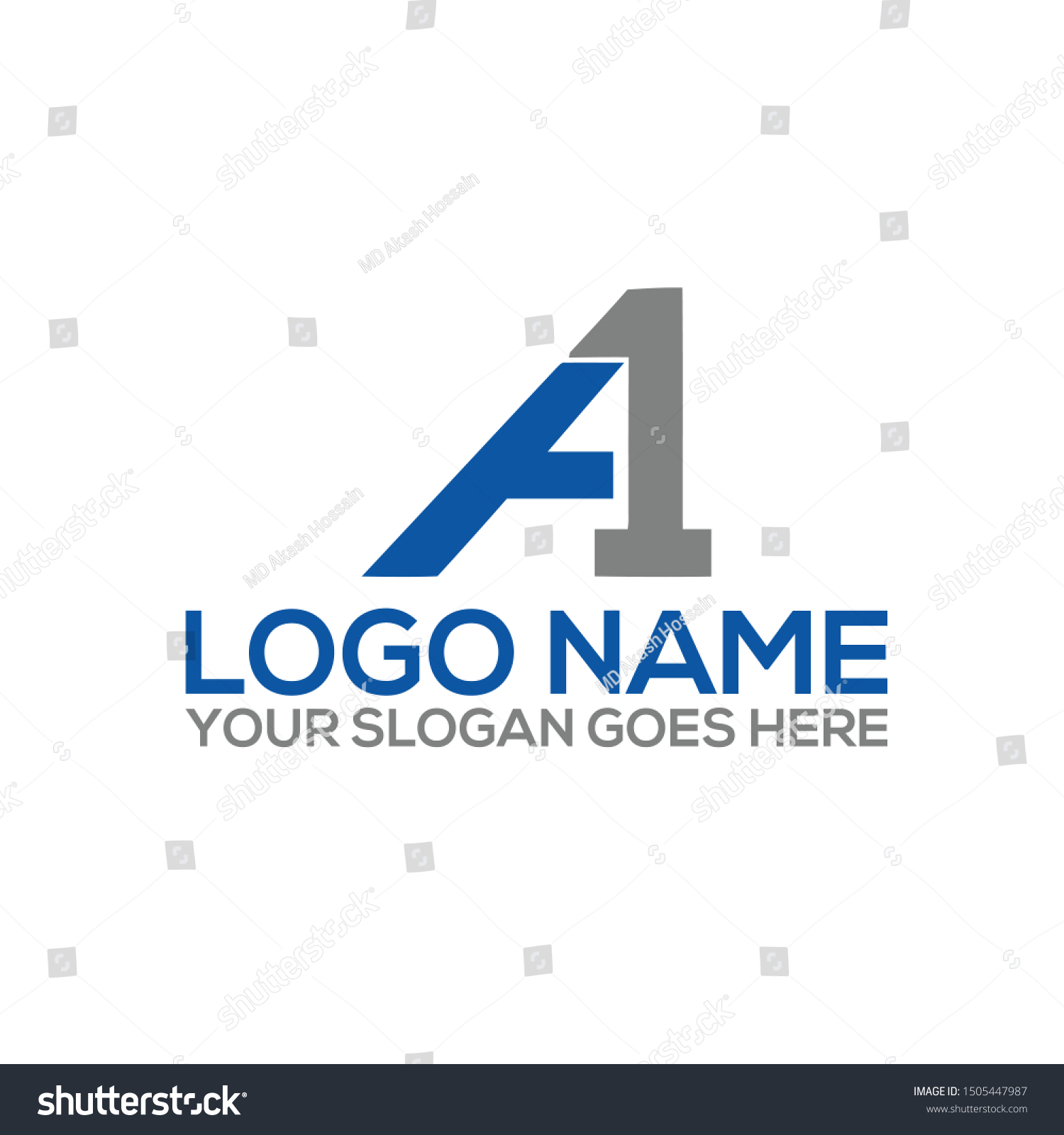 A1 1a Monogram Logo Design Stok Vektör (Telifsiz) 1505447987 | Shutterstock