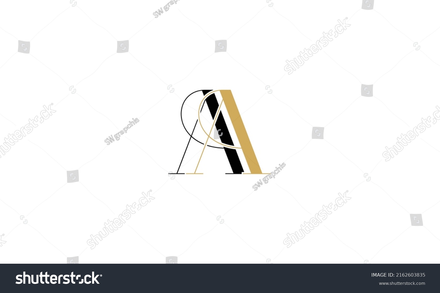 Aa Abstract Letters Logo Monogram Stock Vector (Royalty Free ...