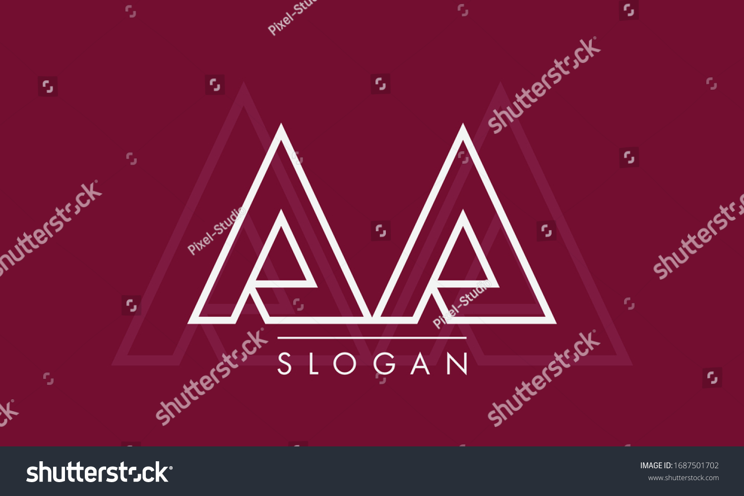 Aa Letters Logo Monogram Stock Vector (Royalty Free) 1687501702 ...