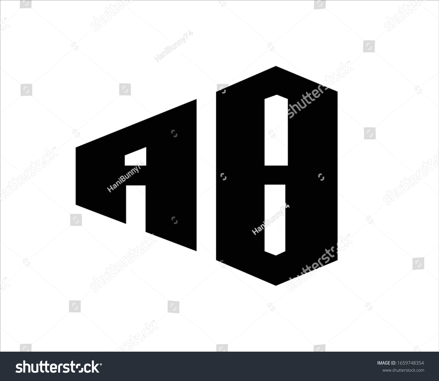 B Initial Logo Design Letters Stock Vector (Royalty Free) 1659748354 ...
