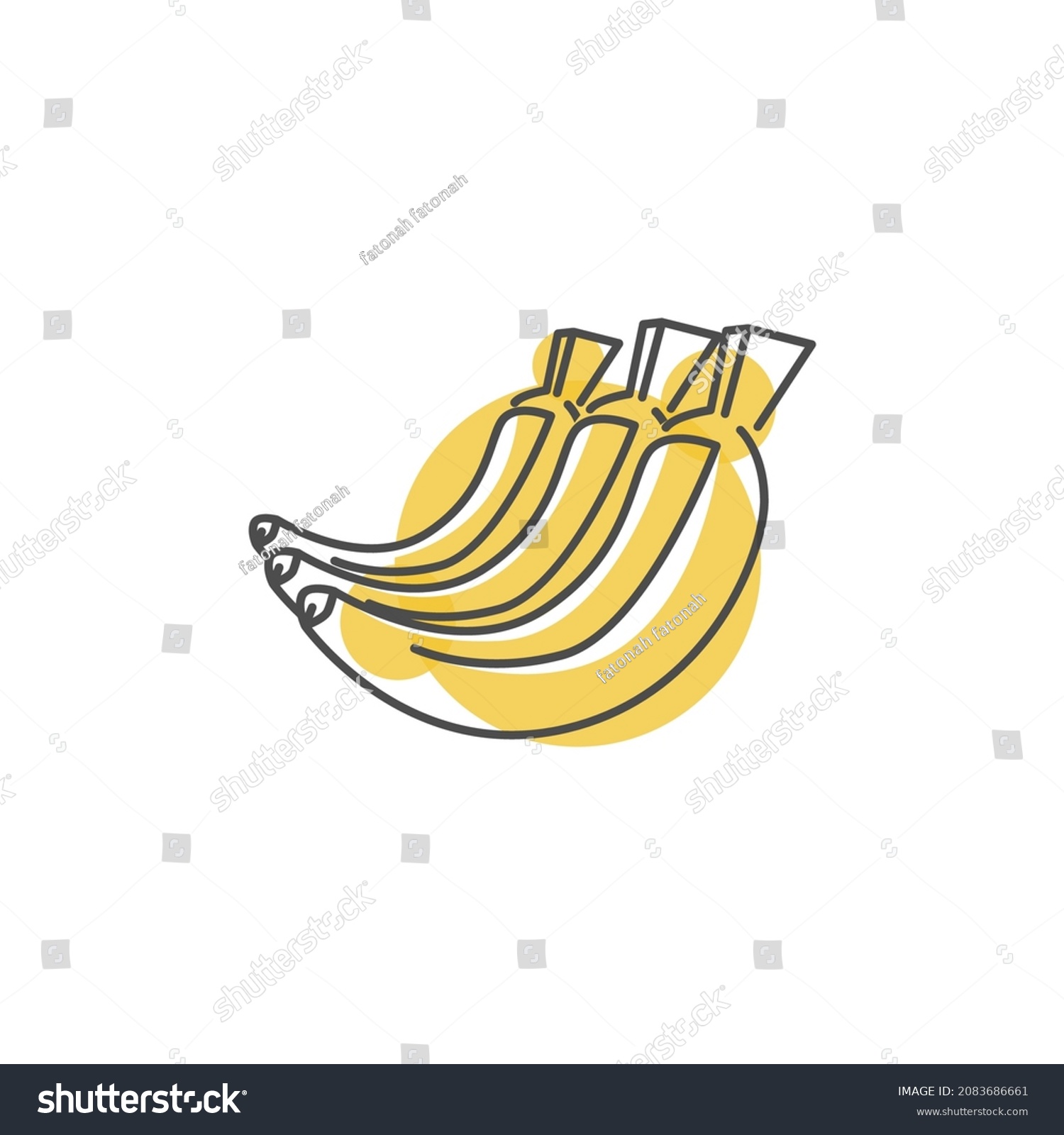 Banana Logo Design Vector Stock Vector (Royalty Free) 2083686661 ...