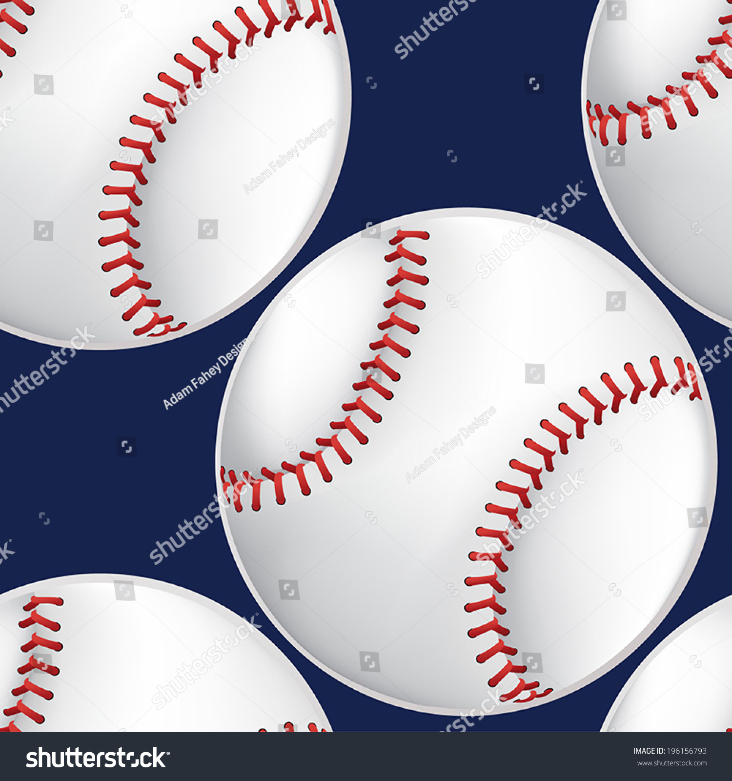 Baseball Seamless Pattern 3d Style Stock Vector (Royalty Free ...