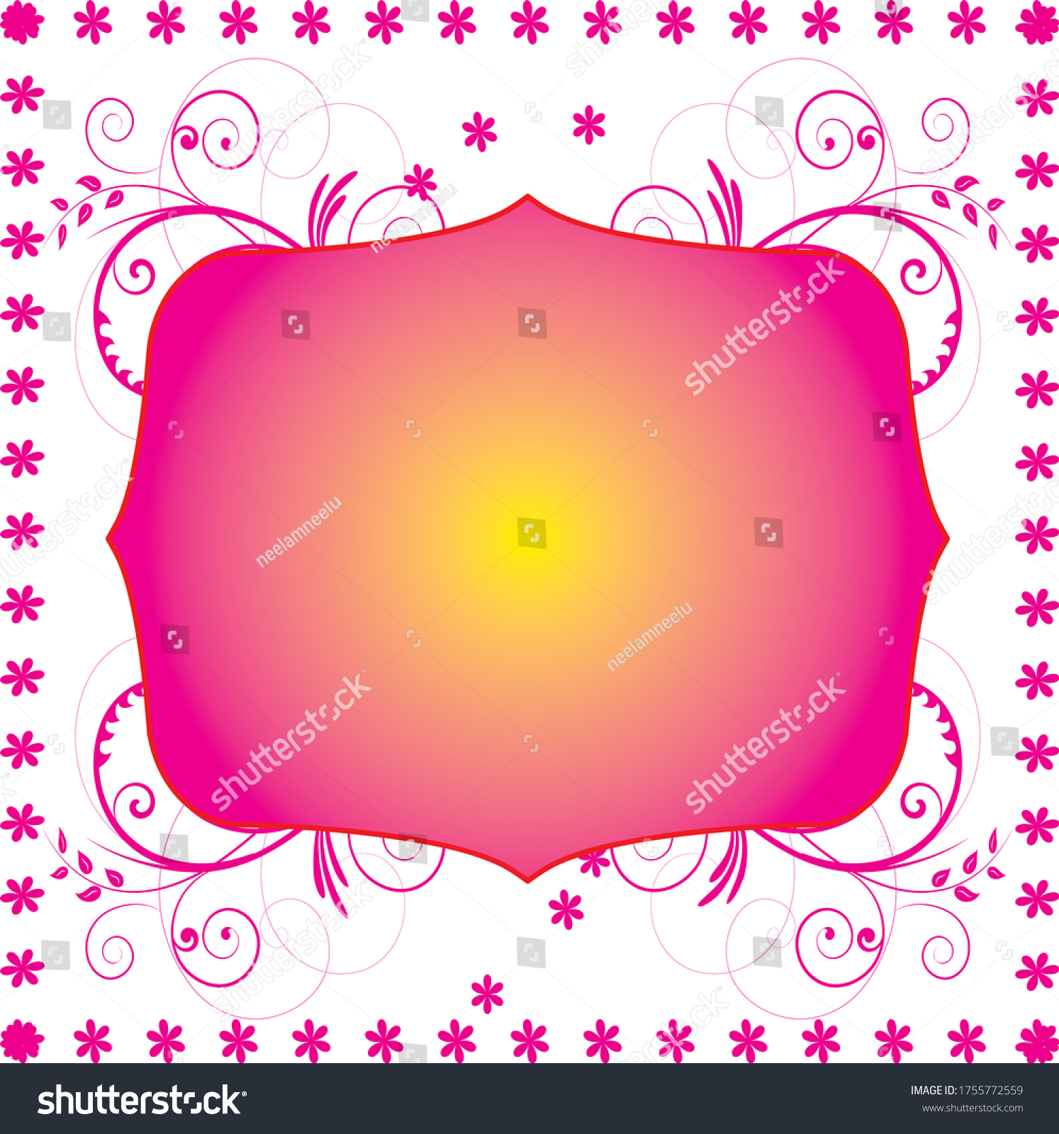 Beautiful Pink Title Vector Background Image Stock Vector (Royalty Free ...