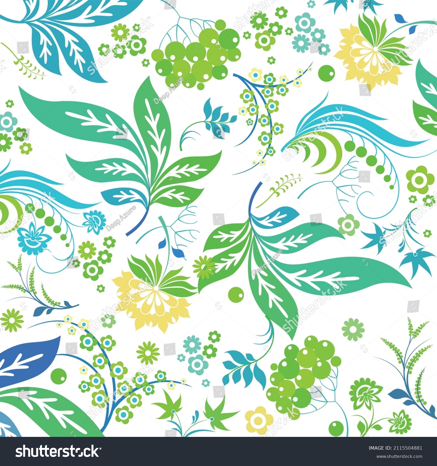 Beautiful Vector Based Flower Leaves Background Stock Vector (Royalty ...