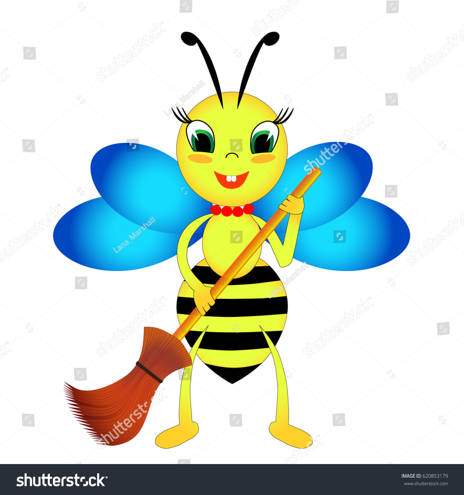 Bee Broom Stock Vector (Royalty Free) 620853179 | Shutterstock