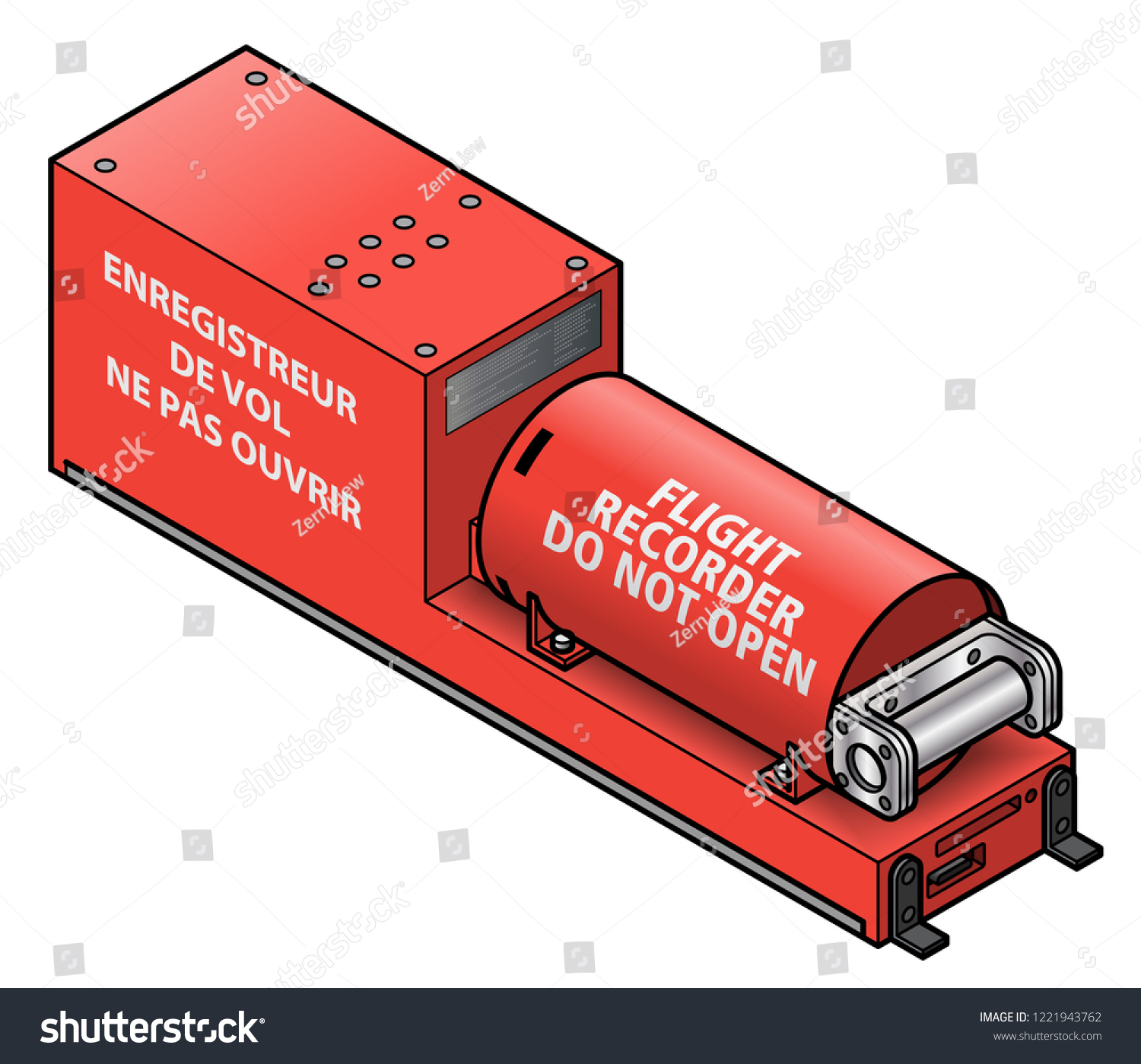 Black Box Flight Data Recorder Stock Vector (Royalty Free) 1221943762