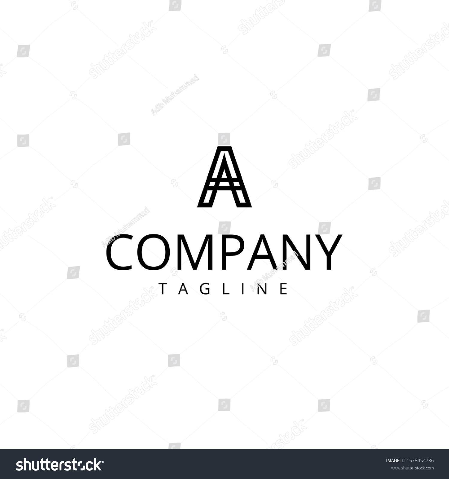 Black Letter Logo Design Stock Vector (Royalty Free) 1578454786 ...
