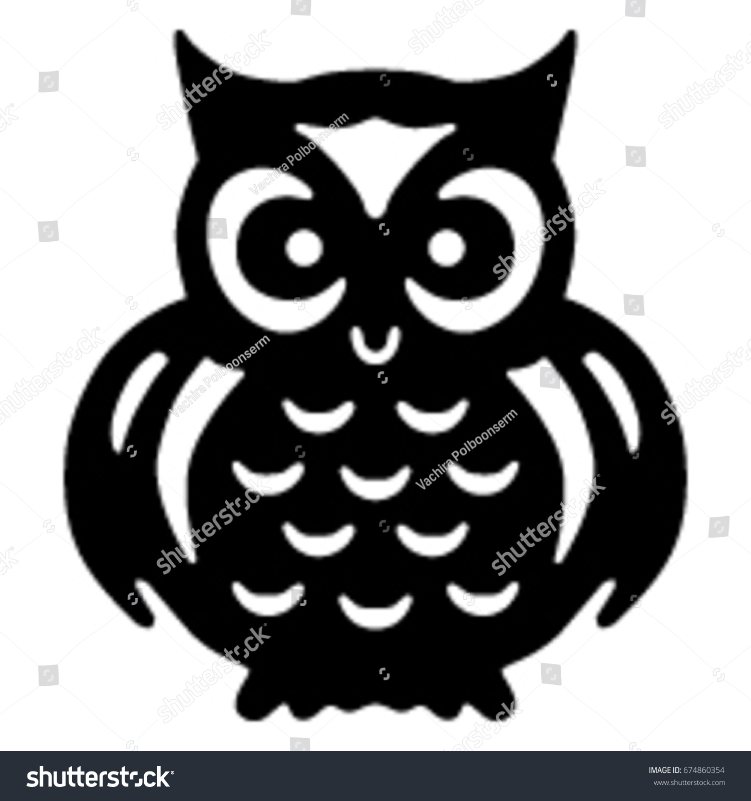 Black Owl Vector Stock Vector (Royalty Free) 674860354 | Shutterstock
