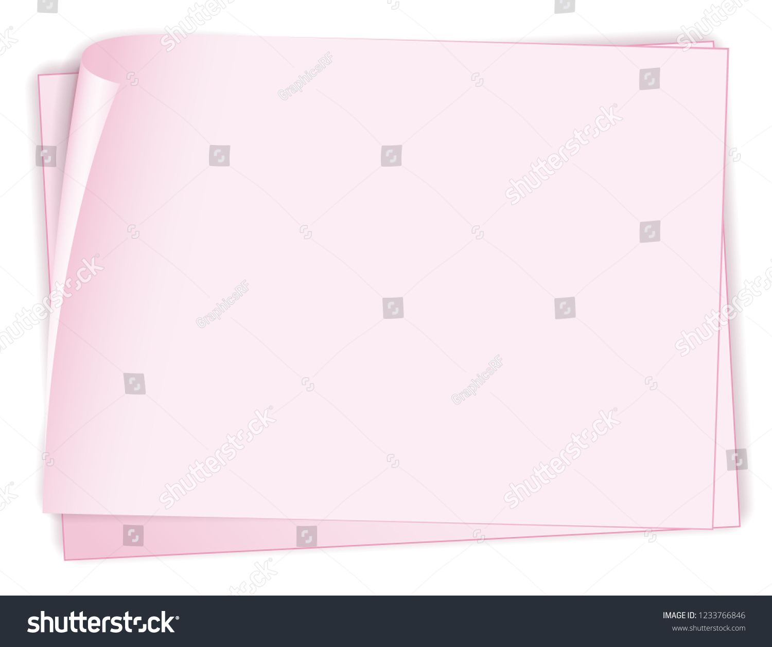 Blank Paper Note Illustration Stock Vector (Royalty Free) 1233766846 ...