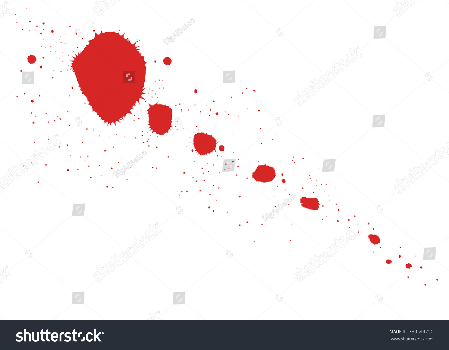 Blood Paint Splatter: vector de stock (libre de regalías) 789544750 ...