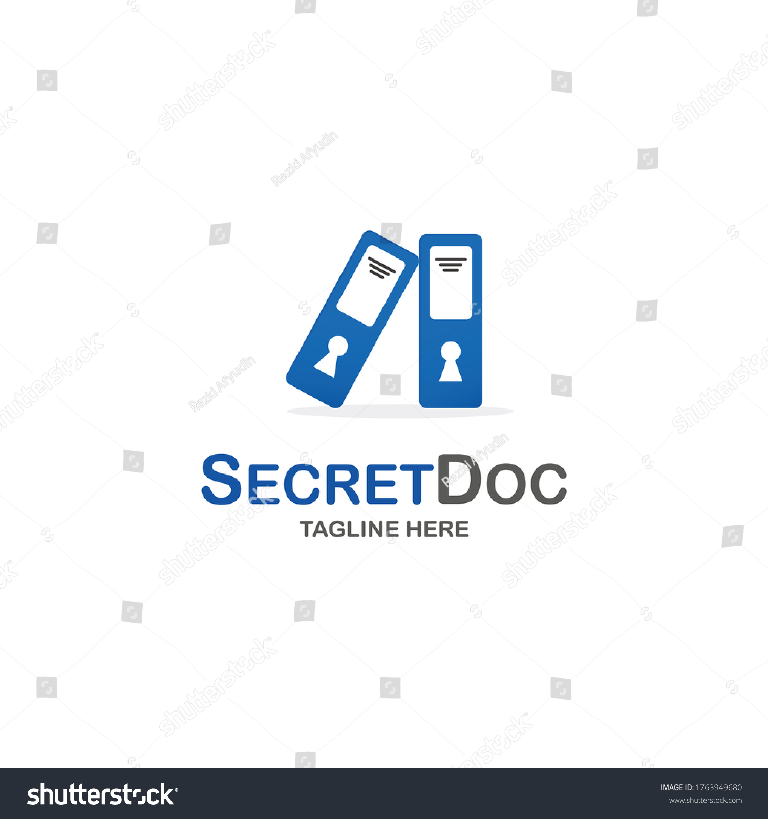 Blue Secret Documents Logo Stock Vector (Royalty Free) 1763949680