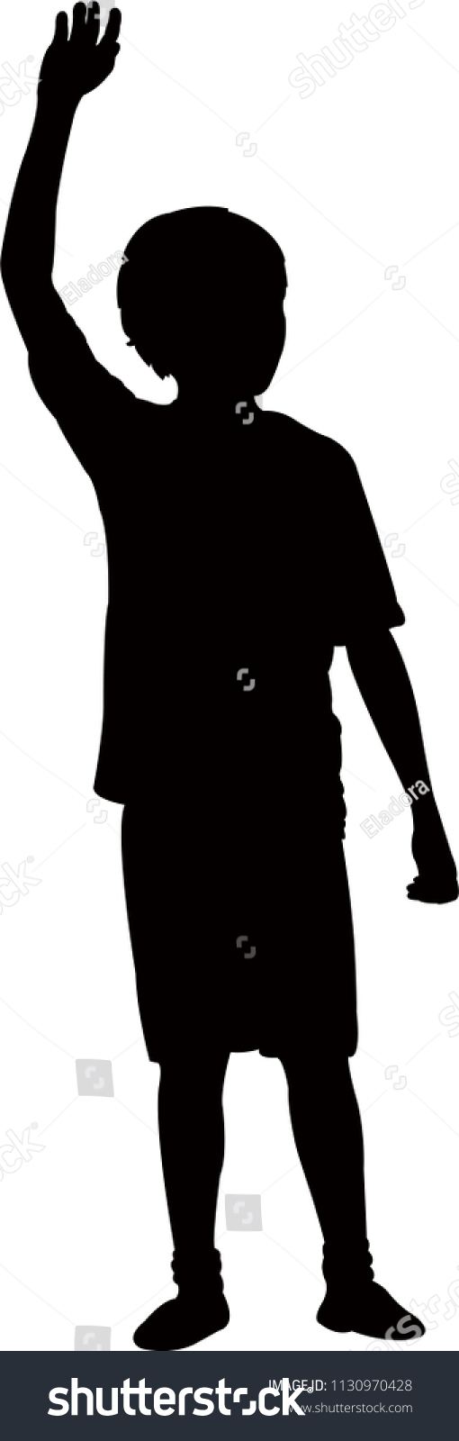 Boy Body Silhouette Vector Stock Vector (Royalty Free) 1130970428 ...