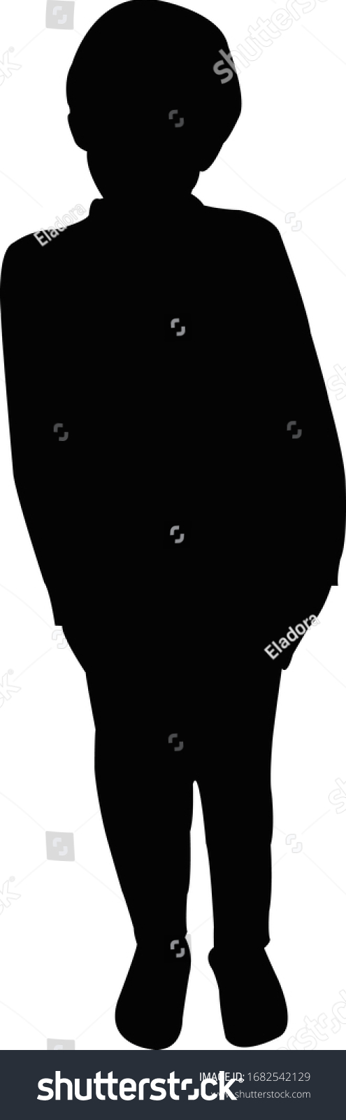 Boy Body Silhouette Vector Stock Vector (Royalty Free) 1682542129 ...