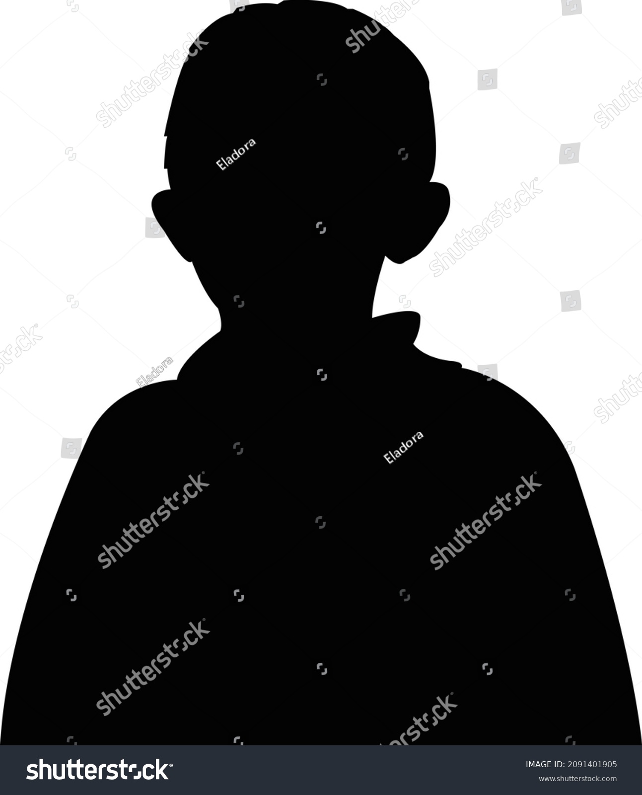 Boy Body Silhouette Vector Stock Vector (Royalty Free) 2091401905 ...