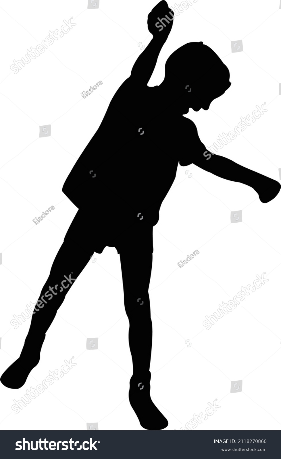 Boy Body Silhouette Vector Stock Vector (Royalty Free) 2118270860 ...