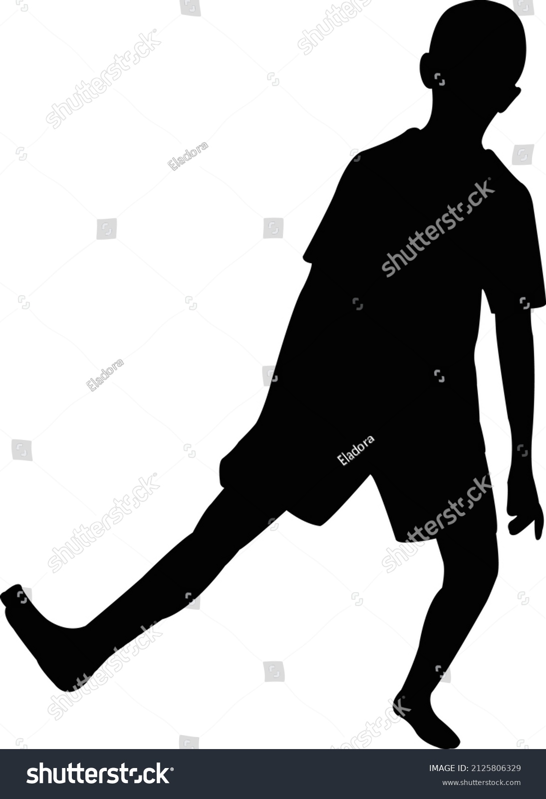 Boy Body Silhouette Vector Stock Vector (Royalty Free) 2125806329 ...
