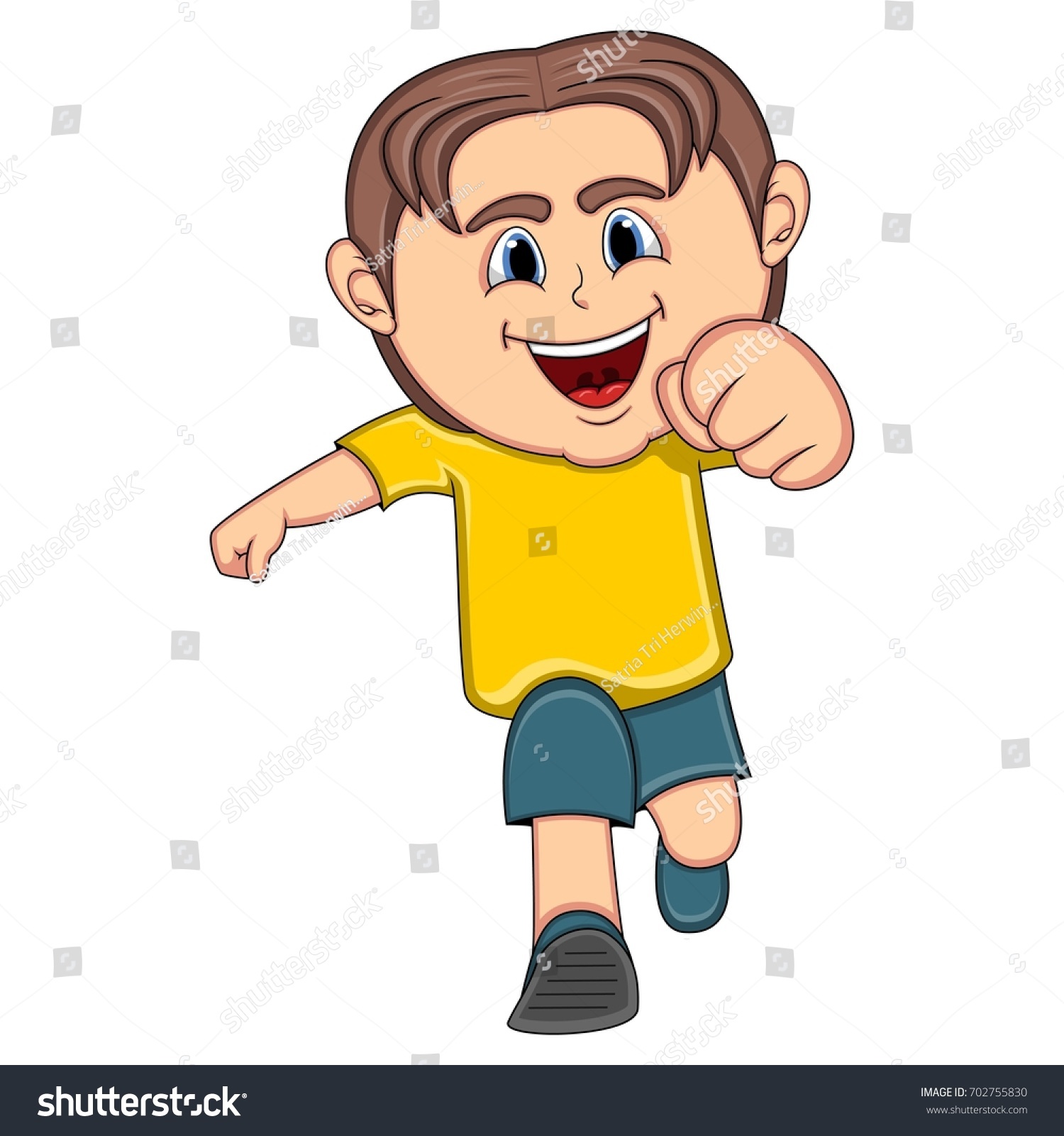 Boy Running Cartoon Vector Illustration: Vector có sẵn (miễn phí bản ...