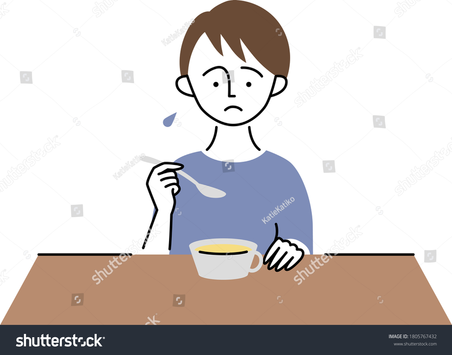 Boy Who Picky Eater Stock Vector (Royalty Free) 1805767432 | Shutterstock