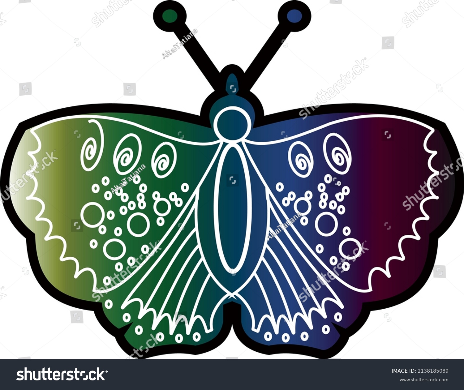 Bright Rainbow Butterfly Vector File Stock Vector (Royalty Free ...
