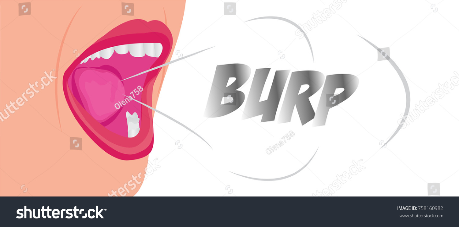 Burp Text Mouth Vector Illustration: vector de stock (libre de regalías ...