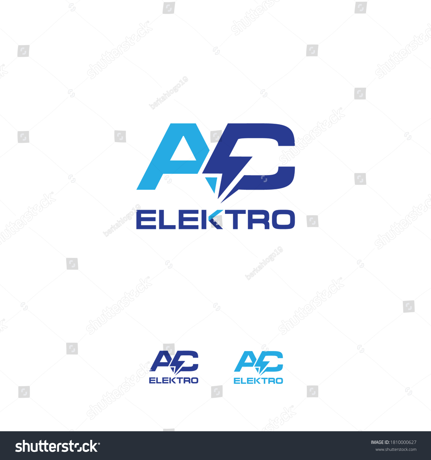 C Electric Logo Flash Icon Stock Vector (Royalty Free) 1810000627 ...