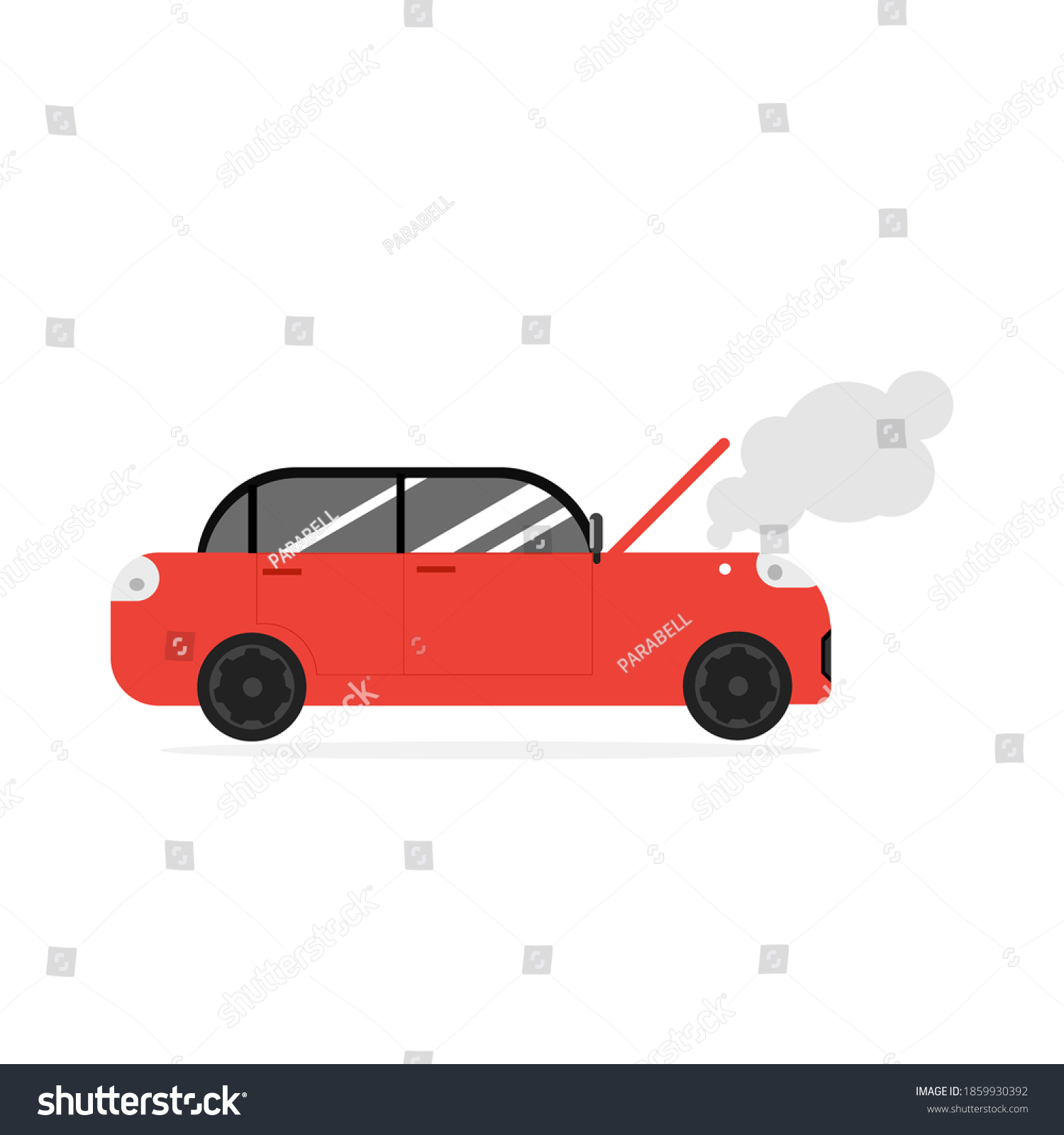 Car Smoke Engine Stock Vector (Royalty Free) 1859930392