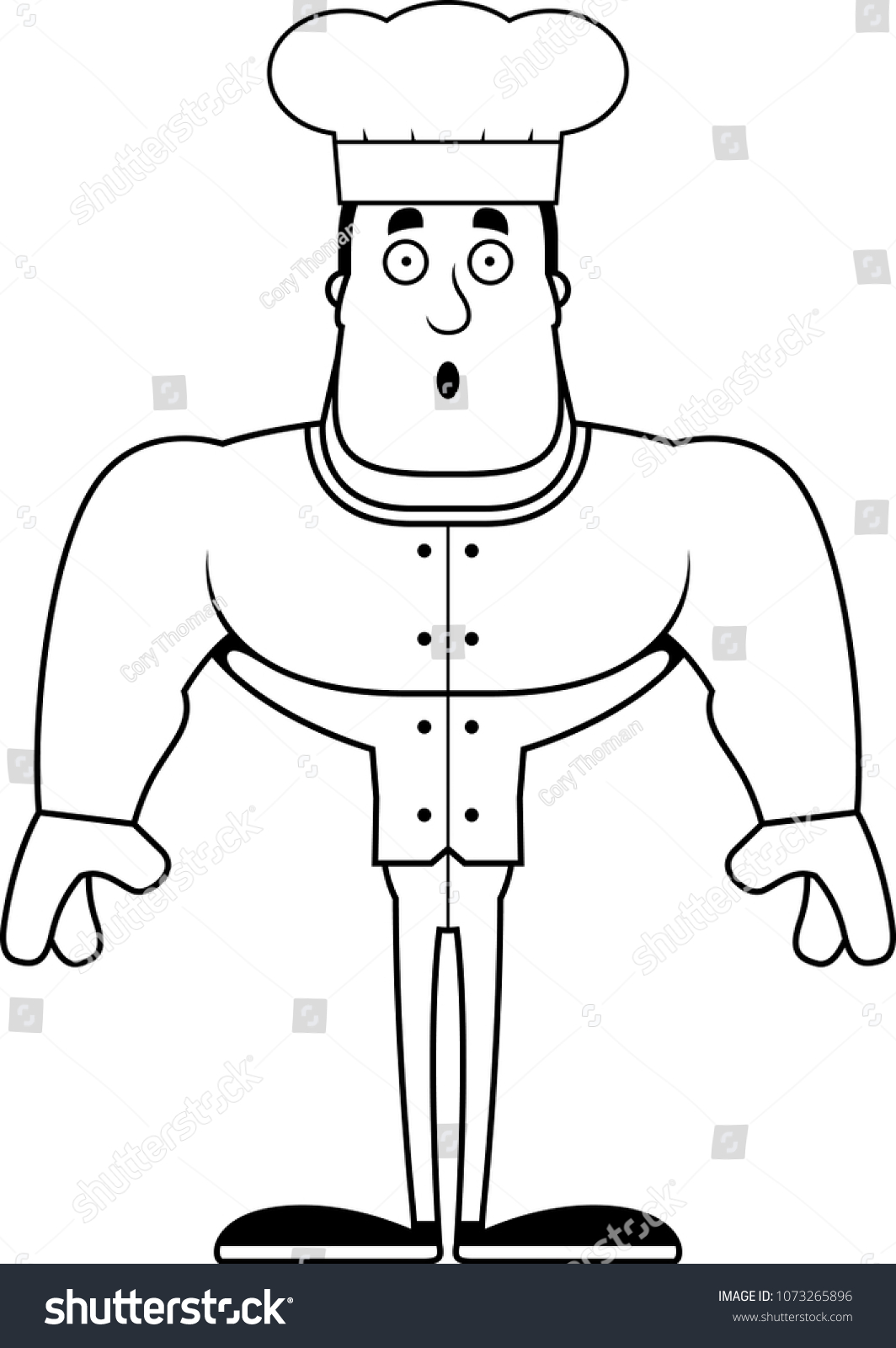 Cartoon Chef Looking Surprised Stock Vector (Royalty Free) 1073265896 ...