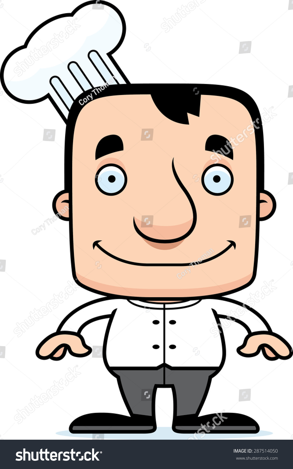 Cartoon Chef Man Smiling Stock Vector (Royalty Free) 287514050 ...