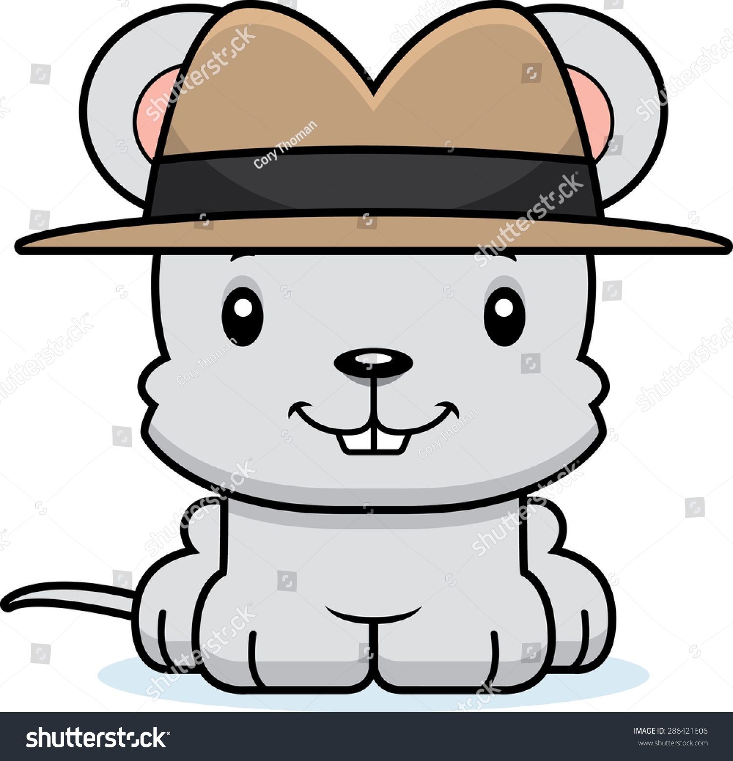 Cartoon Detective Mouse Smiling 스톡 벡터(로열티 프리) 286421606 | Shutterstock
