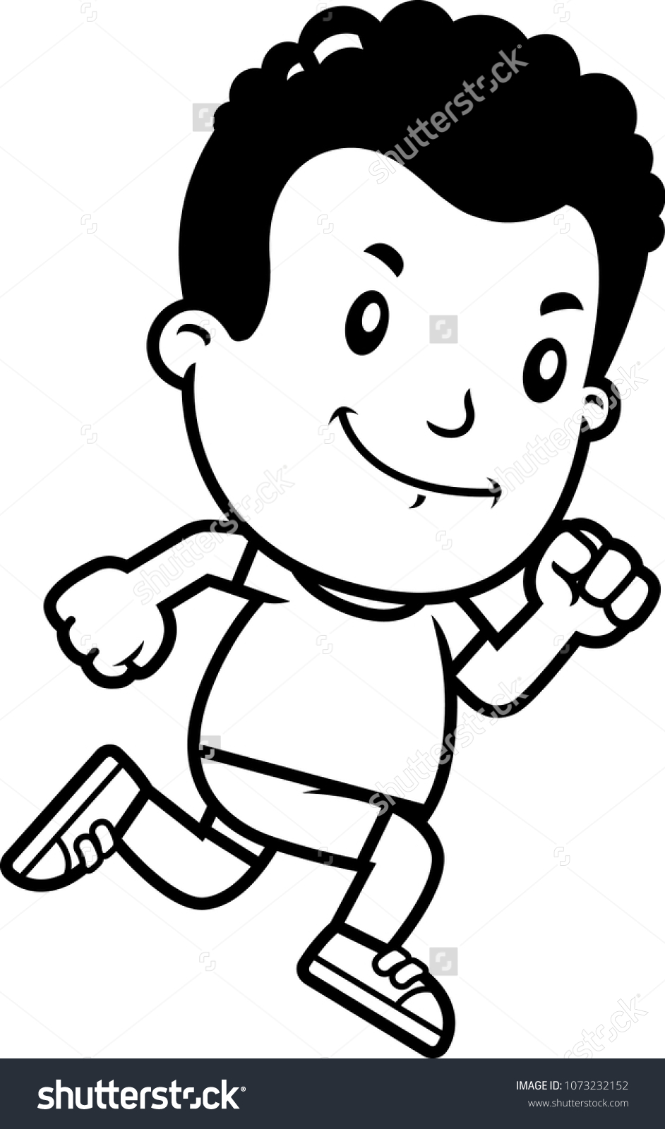 Cartoon Illustration Boy Running: vector de stock (libre de regalías ... Cartoon Illustration Boy Running: vector de stock (libre de regalías ...