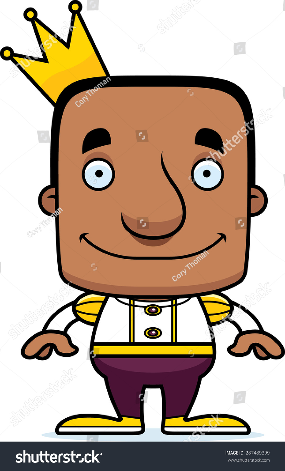 Cartoon Prince Man Smiling Stock Vector (Royalty Free) 287489399 ...