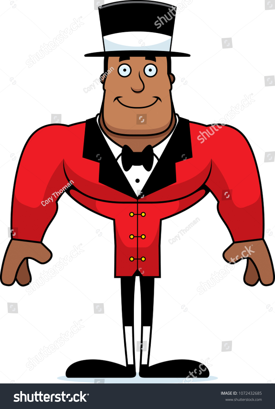 Cartoon Ringmaster Smiling Stock Vector (Royalty Free) 1072432685 ...