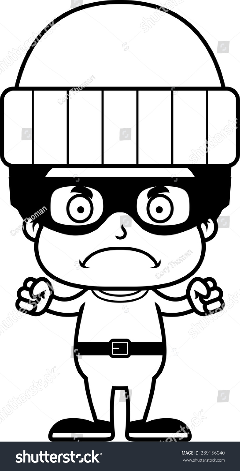 Cartoon Thief Boy Looking Angry Stock Vector (Royalty Free) 289156040 ...