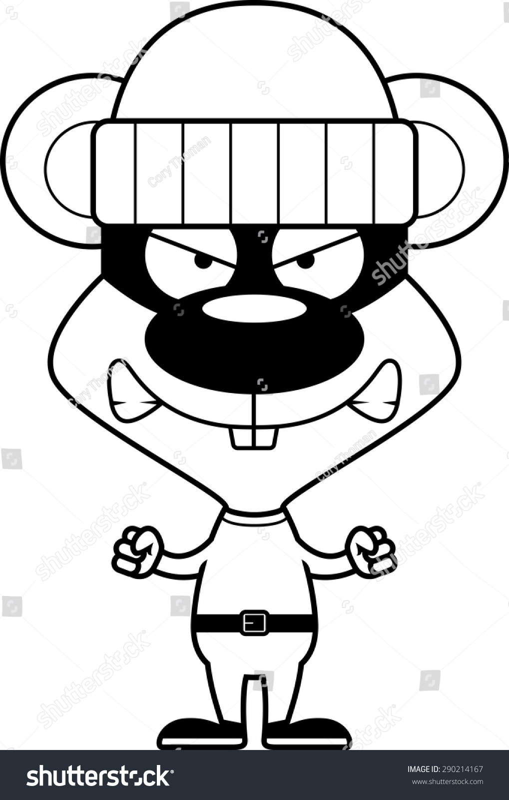 Cartoon Thief Mouse Looking Angry Stock Vector (Royalty Free) 290214167