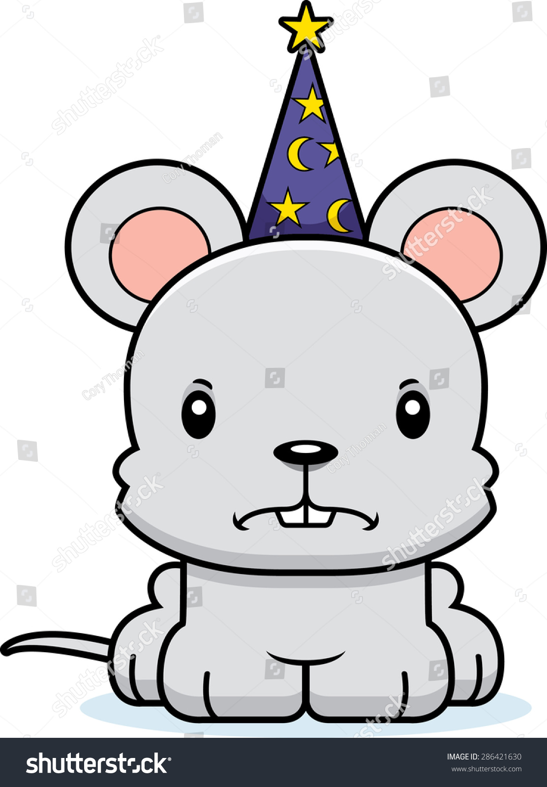 Cartoon Wizard Mouse Looking Angry Stock Vector (Royalty Free ...