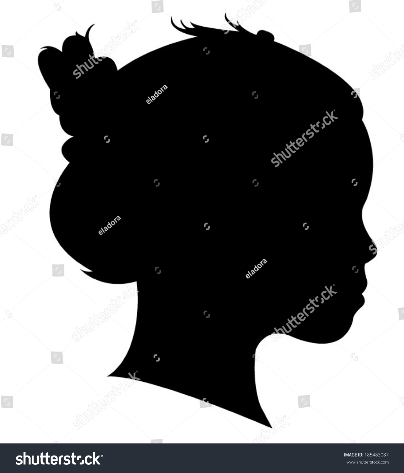 Child Head Silhouette Vector: เวกเตอร์สต็อก (ปลอดค่าลิขสิทธิ์) 185483087