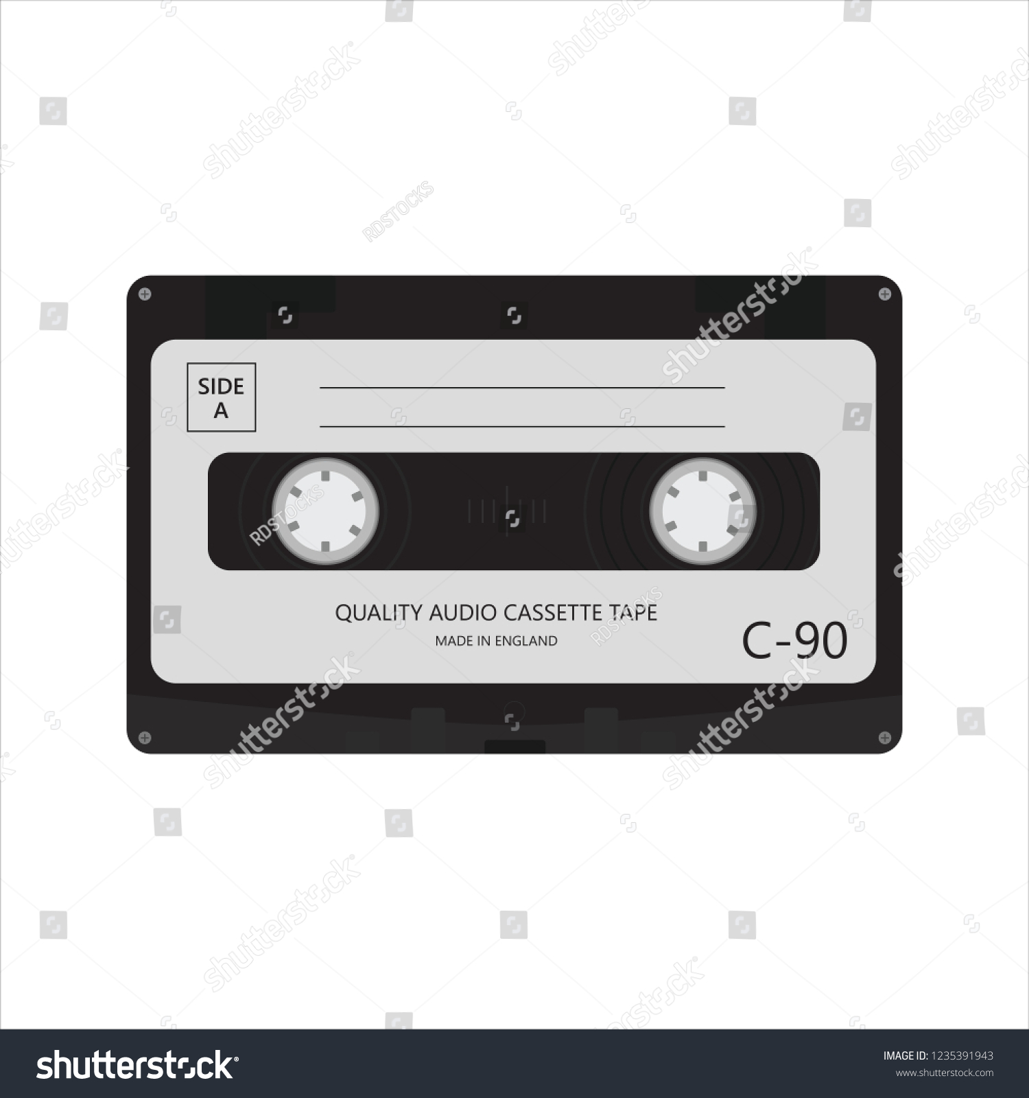 Classic Audio Cassette Vector Format Stock Vector (Royalty Free ...