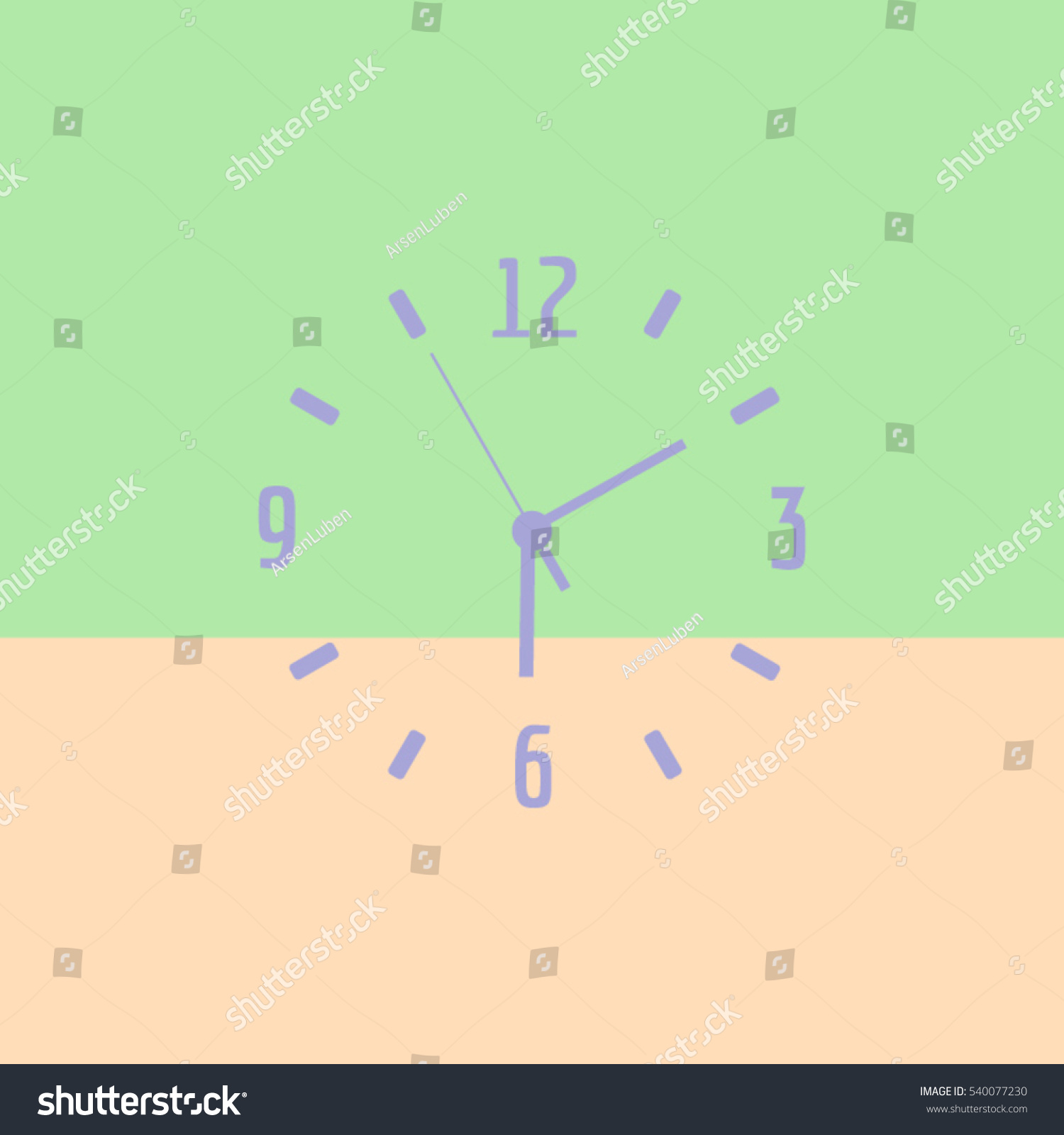 Clock Face Vector Icon Six Oclockvector Stock Vector (Royalty Free ...