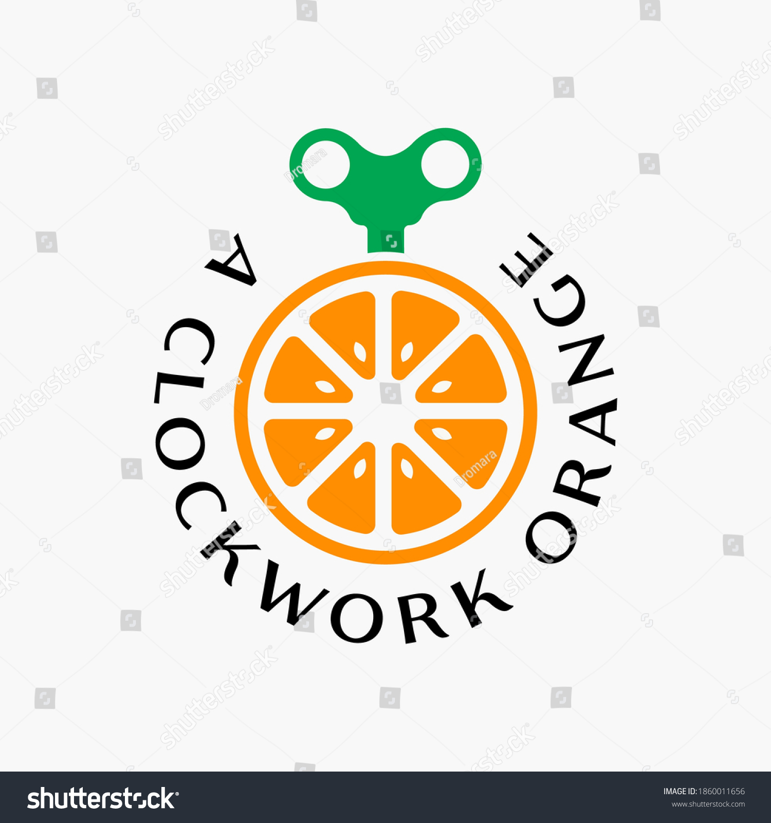 Clockwork Orange Logo Icon Stock Vector (Royalty Free) 1860011656