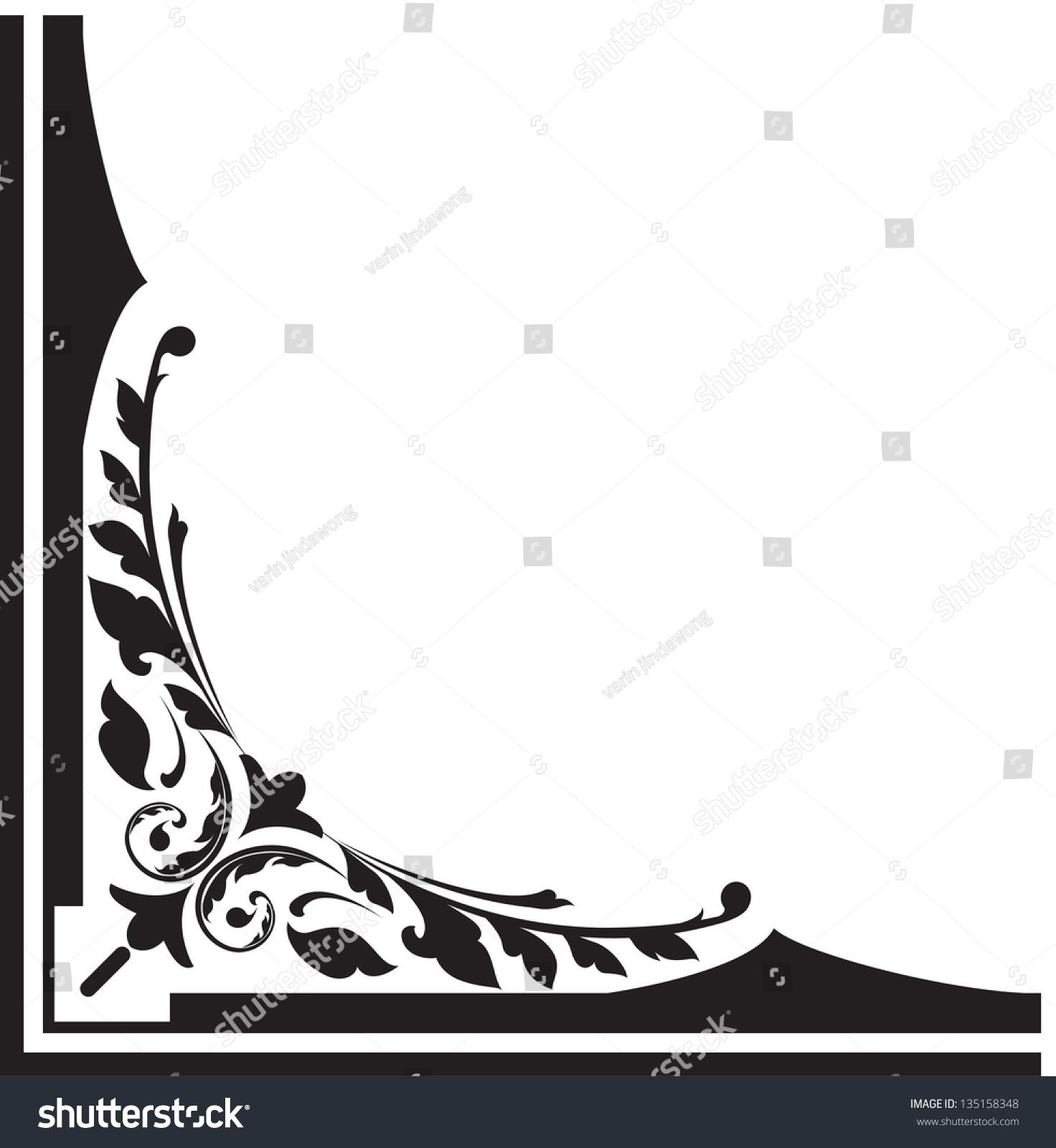 Corner Design Outlines Sharp Vector Image Stock Vector (Royalty Free ...