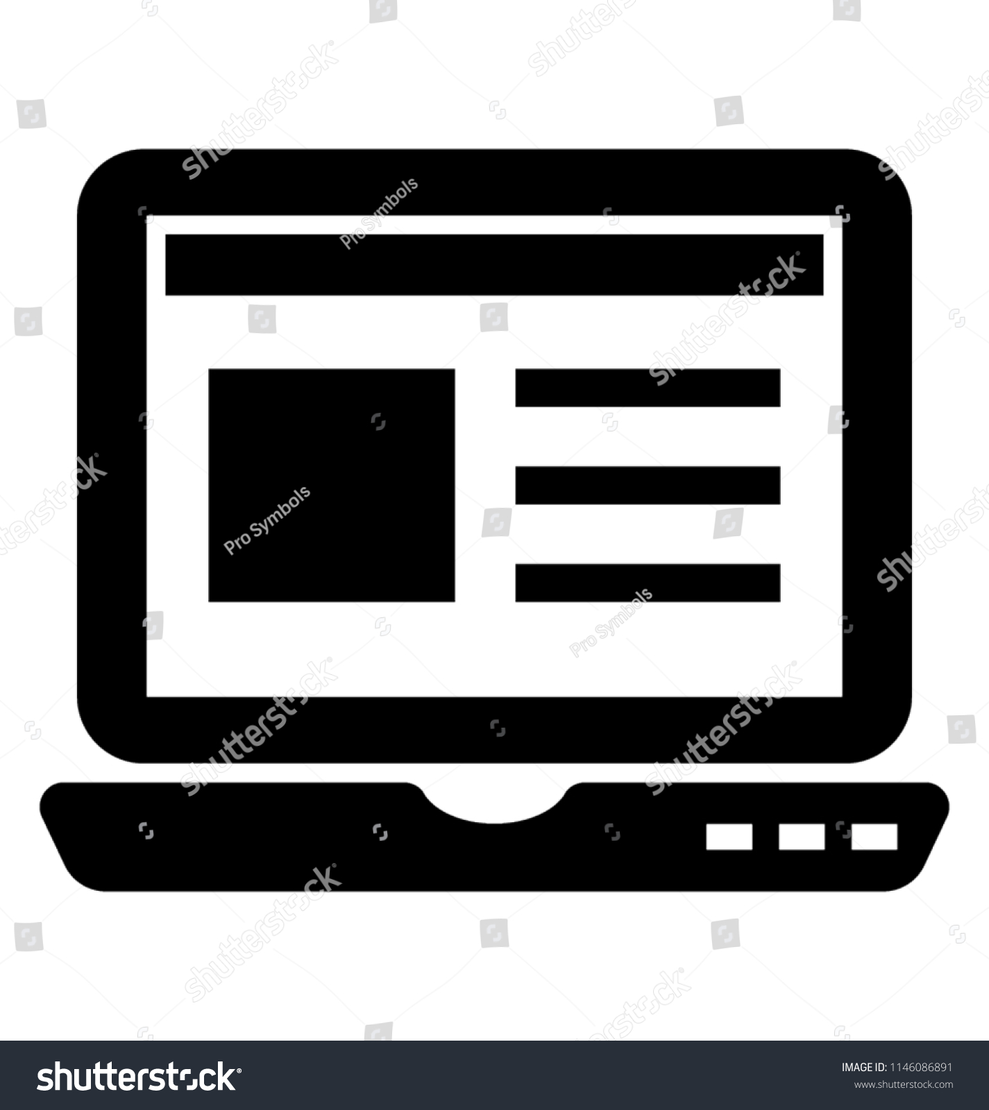 Css Layout Design Appearing On Web: vector de stock (libre de regalías ...