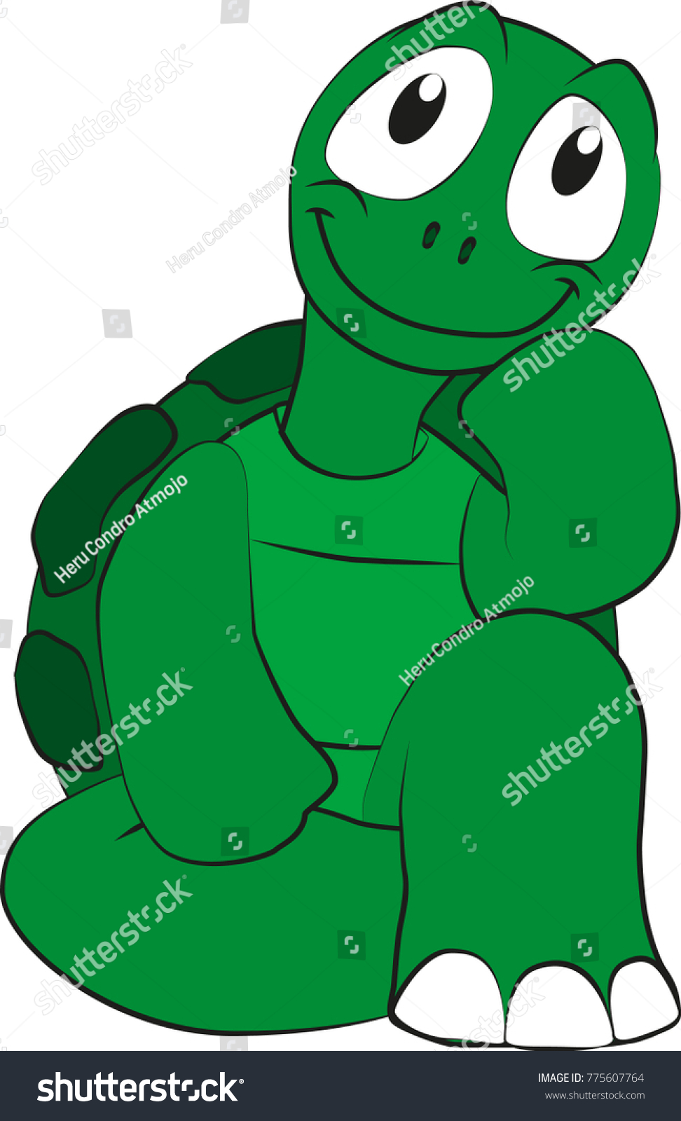 Cute Friendly Turtle Stock Vector (Royalty Free) 775607764 | Shutterstock