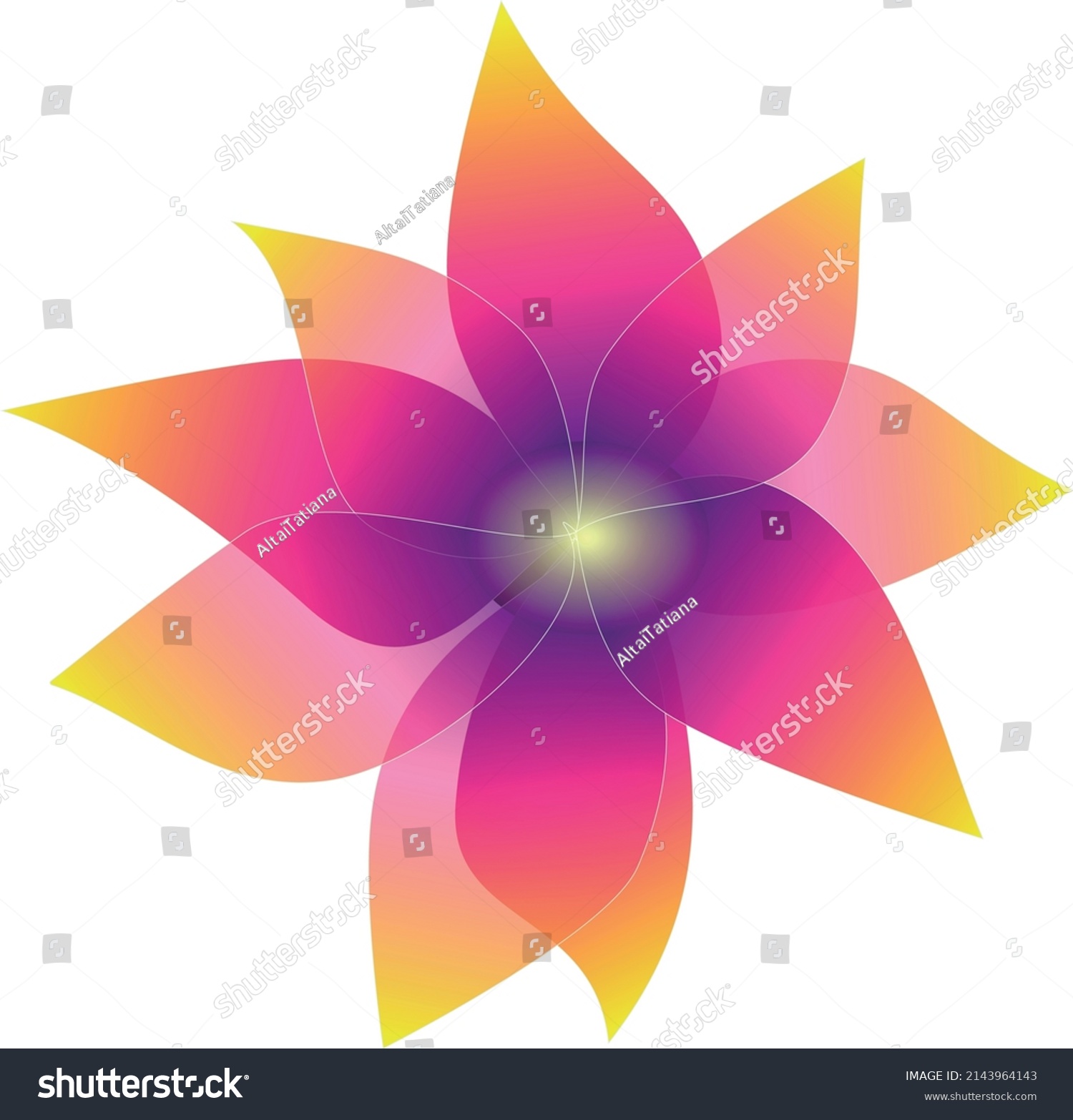 Delicate Rainbow Flower Vector File Stock Vector (Royalty Free ...
