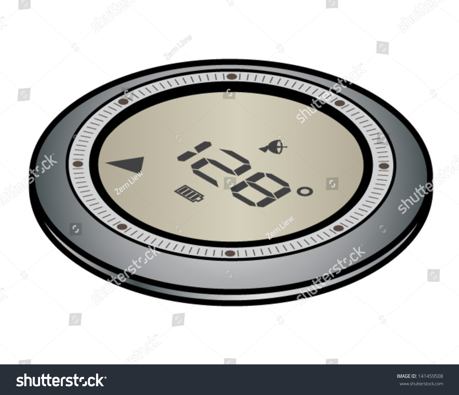 Digital Handheld Compass Stock Vector (Royalty Free) 141459508