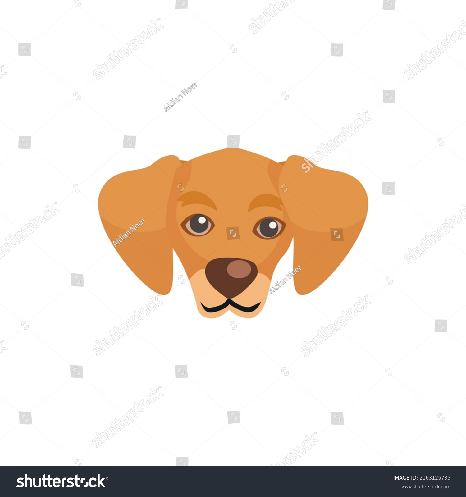 Dog Head Vector Illustration Stock Vector (Royalty Free) 2163125735 ...