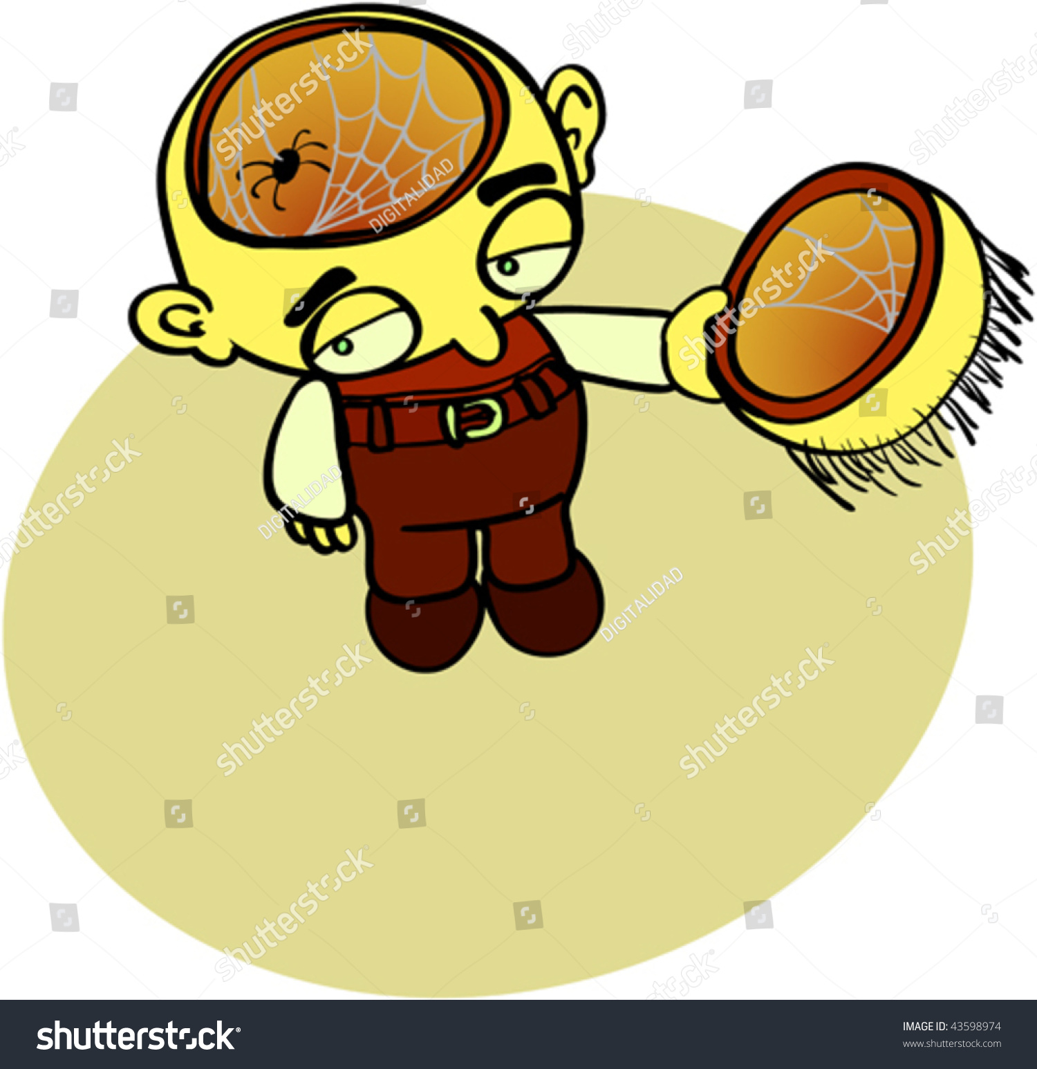 Dumb Guy Showing His Empty Head Stock Vector (Royalty Free) 43598974 ...